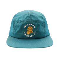 China 5 Panel Peacock Green Embriodery Logo Camp Hat for sale