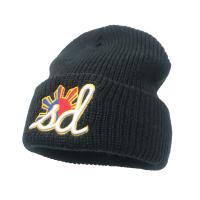 China Custom Black 3D Embroidery Beanie High Warmth Level for sale