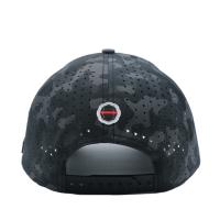 China OEM 6 Panel PVC Rubber Patch Laser Cut Perforate Performance Sports Hat for sale