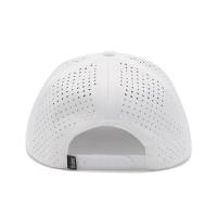 China 5 Panel Rubber Patch Waterproof White Golf Hat for Outdoor Sports for sale