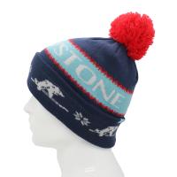 China Knitted Acrylic Winter Pom Beanie Hat Windproof Warm Unisex One Size Fits Most for sale