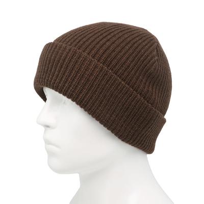China 100% Acrylic Unisex Beanie Hat Custom Color Solid Winter Headwear One Size for sale
