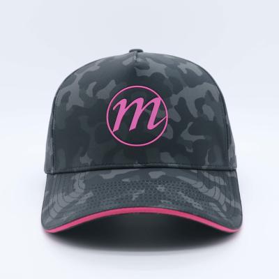 China UPF50 Laser Cut Baseball Cap 5 Panel UV Protection Performance Hat Custom Size 56-60cm for sale