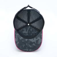 China UPF50 Laser Cut Baseball Cap 5 Panel UV Protection Performance Hat Custom Size 56-60cm for sale