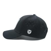 China Custom Waterproof Laser Cut Perforated UPF50 Sun Protect Mesh Hat With Color Blocking for sale