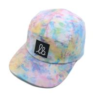 China Custom Unisex 5-Panel Tie-Dye Cotton Camp Sport Running Hat Cap Fast Drying 56-60cm Adult Size for sale