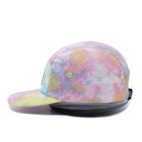 China Custom Unisex 5-Panel Tie-Dye Cotton Camp Sport Running Hat Cap Fast Drying 56-60cm Adult Size for sale