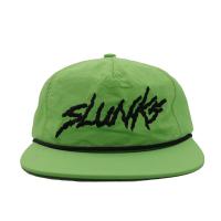 China Custom Embroidered Logo Flat Brim Rope Camp Cap 5 Panel Quick Dry for Adults 56-60cm for sale
