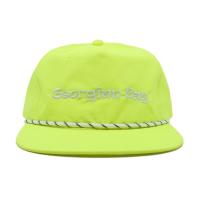 China Custom Embroidered Logo Flat Brim Rope Camp Cap 5 Panel Quick Dry for Adults 56-60cm for sale