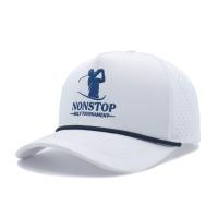 China Water Resistant Golf Cap Waterproof Hat With 5 Panel Laser Cut Design And Custom Logo for sale