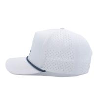 China Water Resistant Golf Cap Waterproof Hat With 5 Panel Laser Cut Design And Custom Logo for sale