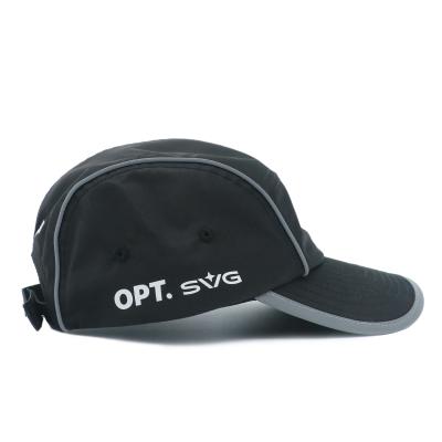 China Performance Baseball Cap Black Adjustable Strap UPF 50+ Sun Protection Polyester for sale