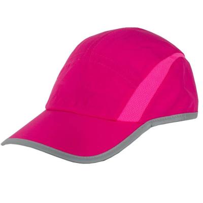 China Custom Reflective Running Hat 100% Polyester Adjustable Size 58cm Heat Transfer Print for sale