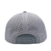 China 7-Panel Flat Bill Laser Cut Performance Snapback Hat For Unisex Waterproof for sale