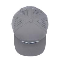 China 7-Panel Flat Bill Laser Cut Performance Snapback Hat For Unisex Waterproof for sale