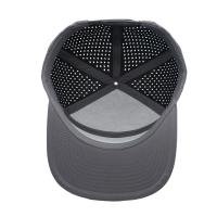 China 7-Panel Flat Bill Laser Cut Performance Snapback Hat For Unisex Waterproof for sale