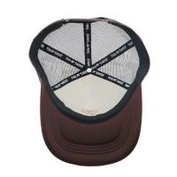 China Custom 5 Panel Foam Puff Embroidered Curved Brim Trucker Hat Hip Hop Mesh 56-60cm for sale