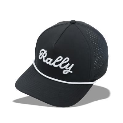 China Waterproof Laser Cut Golf Hat with Flocking Embroidery 56-60cm Adult Size for sale