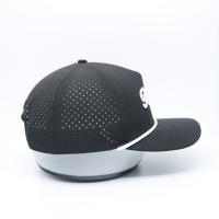China Waterproof Laser Cut Golf Hat with Flocking Embroidery 56-60cm Adult Size for sale
