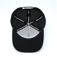 China Waterproof Laser Cut Golf Hat with Flocking Embroidery 56-60cm Adult Size for sale