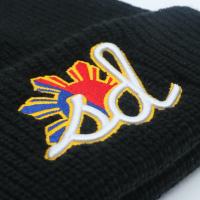 China Custom 3D Embroidery Logo Knit Beanie Hat 100% Acrylic Unisex Winter Cap 58cm for sale