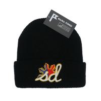 China Custom 3D Embroidery Logo Knit Beanie Hat 100% Acrylic Unisex Winter Cap 58cm for sale