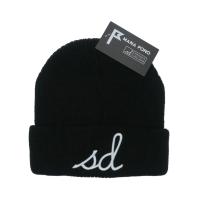 China Custom 3D Embroidery Logo Knit Beanie Hat 100% Acrylic Unisex Winter Cap 58cm for sale