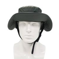 China Custom Rubber Patch Hat with Chin Strap Nylon Fabric Sun Protection Surfing Hat 58cm for sale