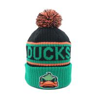 China Custom Embroidery Pompom Beanie Fleece Lined Winter Hat 58cm Heat Transfer Printing for sale