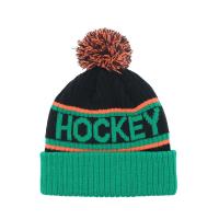 China Custom Embroidery Pompom Beanie Fleece Lined Winter Hat 58cm Heat Transfer Printing for sale