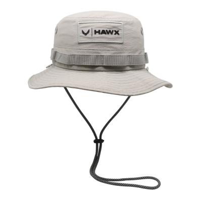 China Solid Pattern Vented Boonie Waterproof Hat Custom Ultrasonic Welding Rubber Patch 58cm for sale