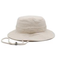 China 100% Organic Cotton Bucket Hat Custom Woven Label Boonie Fisherman Safari Hat 58cm for sale
