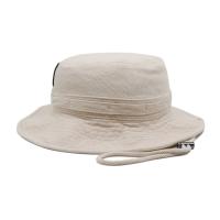 China 100% Organic Cotton Bucket Hat Custom Woven Label Boonie Fisherman Safari Hat 58cm for sale