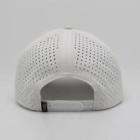 China Velvet Fabric Waterproof Ultrasonic Rubber Patch Logo Beige White Custom Baseball Cap for sale