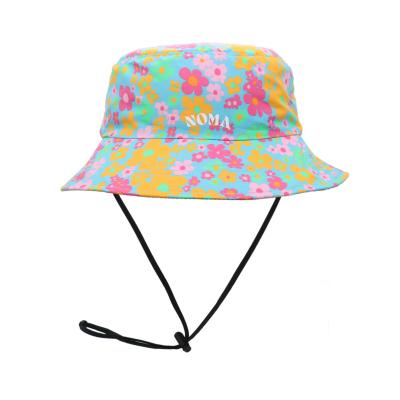 China Custom Quick Dry Nylon Bucket Hat 58cm Waterproof Summer Beach Hat with Adjustable String for Adults for sale
