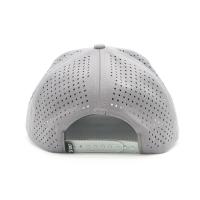 China Custom Two Tune Water Resistant Proof Baseball Cap With 5-Panel Style And Laser Cut Hole for sale