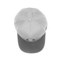 China Custom Two Tune Water Resistant Proof Baseball Cap With 5-Panel Style And Laser Cut Hole for sale