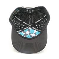 China Custom Two Tune Water Resistant Proof Baseball Cap With 5-Panel Style And Laser Cut Hole for sale