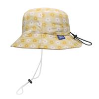 China Adjustable Chin Strap Surf Bucket Hat With Quick Dry Fabric And Printed Flower Design for sale