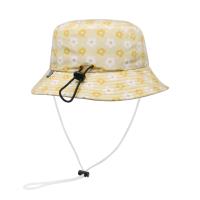 China Adjustable Chin Strap Surf Bucket Hat With Quick Dry Fabric And Printed Flower Design for sale