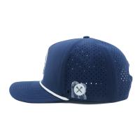 China Unisex 5 Panel Trucker Hat with Tee Hole Waterproof Laser Hole Golf Hat 56-60cm for sale