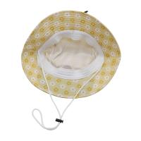 China Adjustable Chin Strap Surf Bucket Hat With Quick Dry Fabric And Printed Flower Design for sale