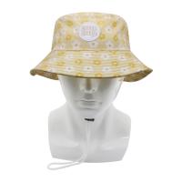 China Adjustable Chin Strap Surf Bucket Hat With Quick Dry Fabric And Printed Flower Design for sale