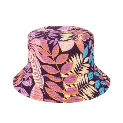 China Custom Reversible Bucket Hat Digital Print Fisherman Sun Cap for Adults 100% Cotton for sale