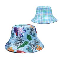 China Custom Reversible Bucket Hat with Sublimation Printing and Embroidery Logo 100% Cotton for sale