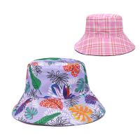 China Custom Reversible Bucket Hat with Sublimation Printing and Embroidery Logo 100% Cotton for sale