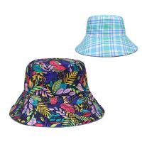 China Custom Reversible Bucket Hat with Sublimation Printing and Embroidery Logo 100% Cotton for sale