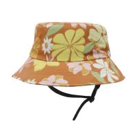China Custom Recycled Bucket Hat with Embroidery Patch Safety Chin Strap 58cm Waterproof Unisex for sale