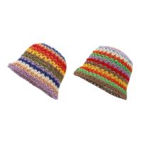 China Wholesale Hollow Flower Panama Knitted Crocheted Fisherman Bucket Hat for Women 58cm Acrylic for sale