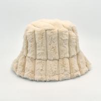 China Customizable Faux Fur Fisherman Cap for Women Breathable Basin Hat 100% Cotton for sale